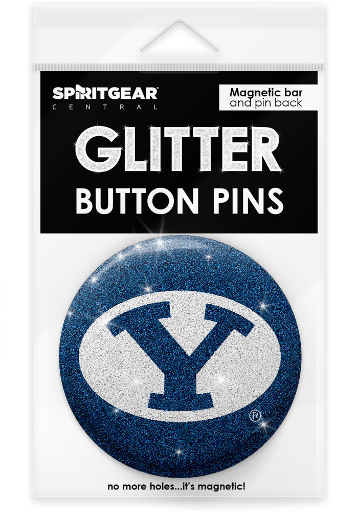 BYU Cougars Glitter Button Pins – Spirit Gear Central