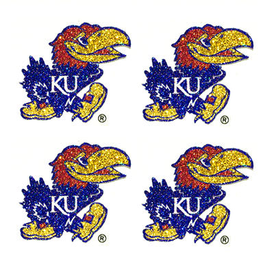 Kansas Jayhawks Glitter Tattoos 4 Pack – Spirit Gear Central